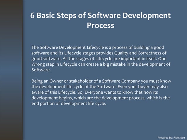 6 basic steps of software development process | PPTX | Operating ...