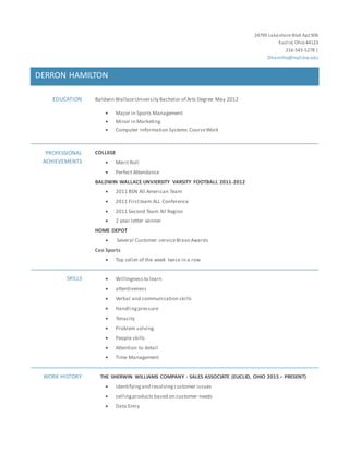 derron resume 2 | PDF