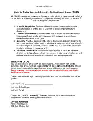 Syllabus_ISP203L | PDF