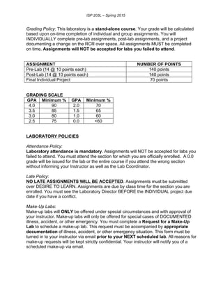Syllabus_ISP203L | PDF