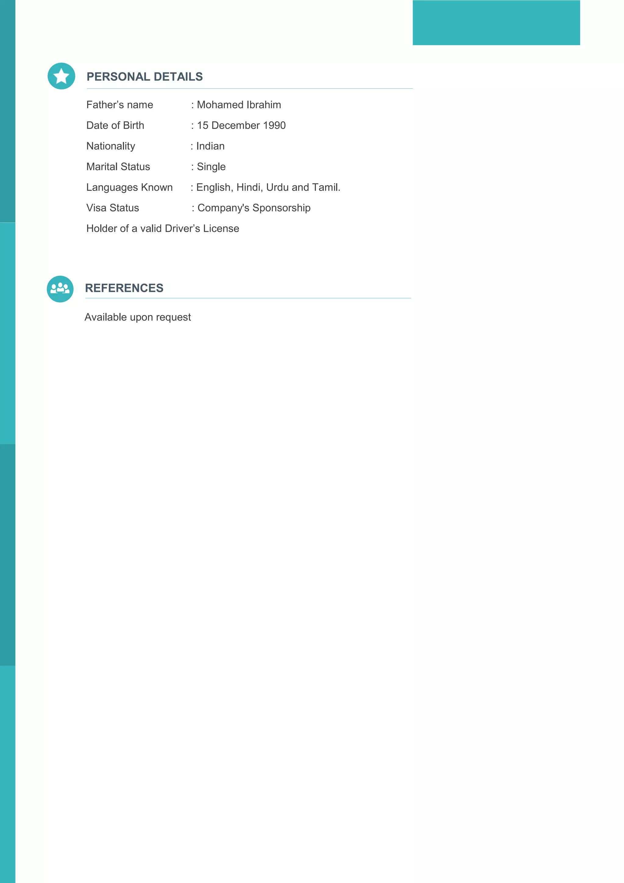 Hashims CV v2.1 | PDF