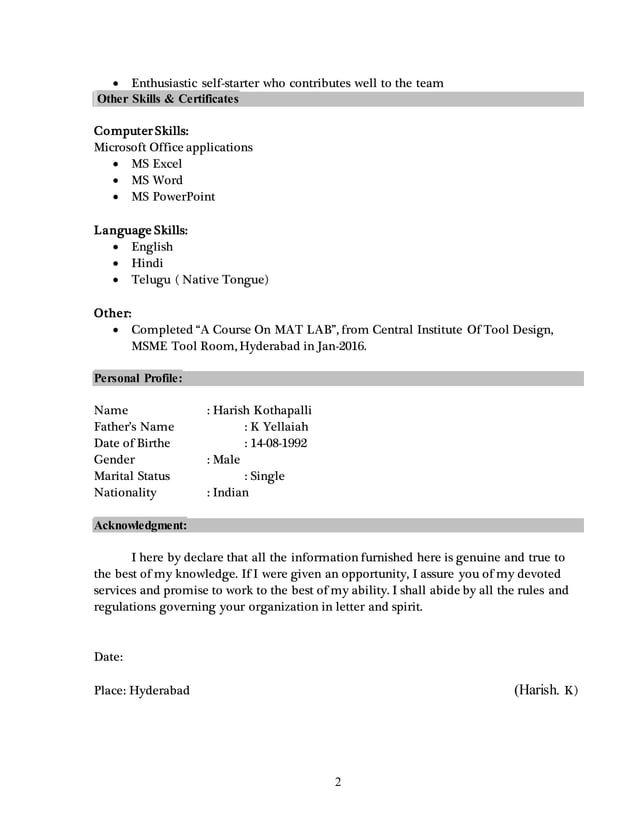 Harish Resume.M | PDF