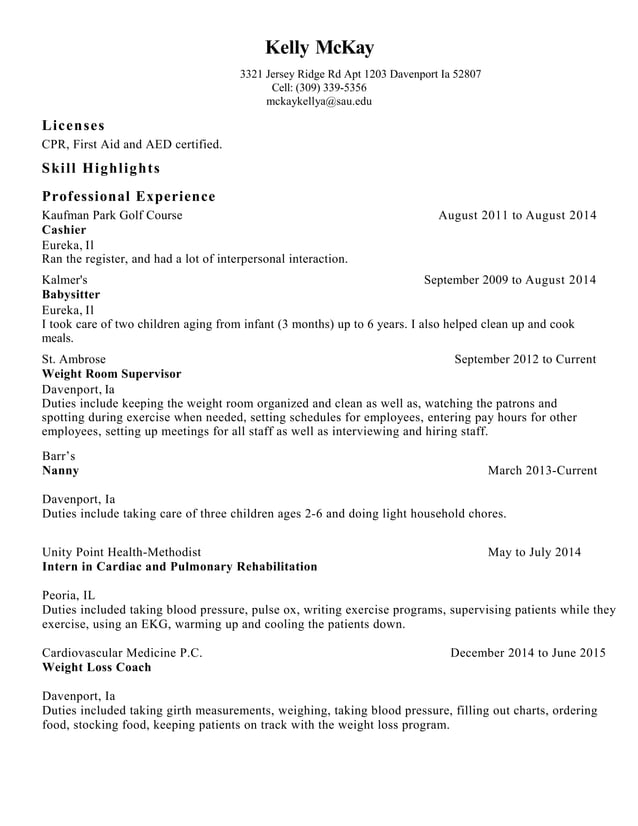 Kelly McKay Resume | PDF