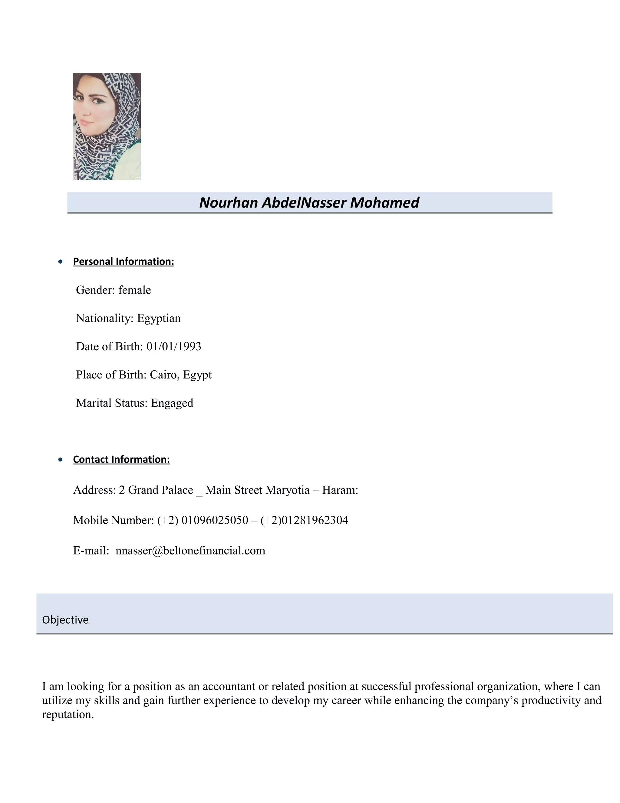 Resume Nour | PDF