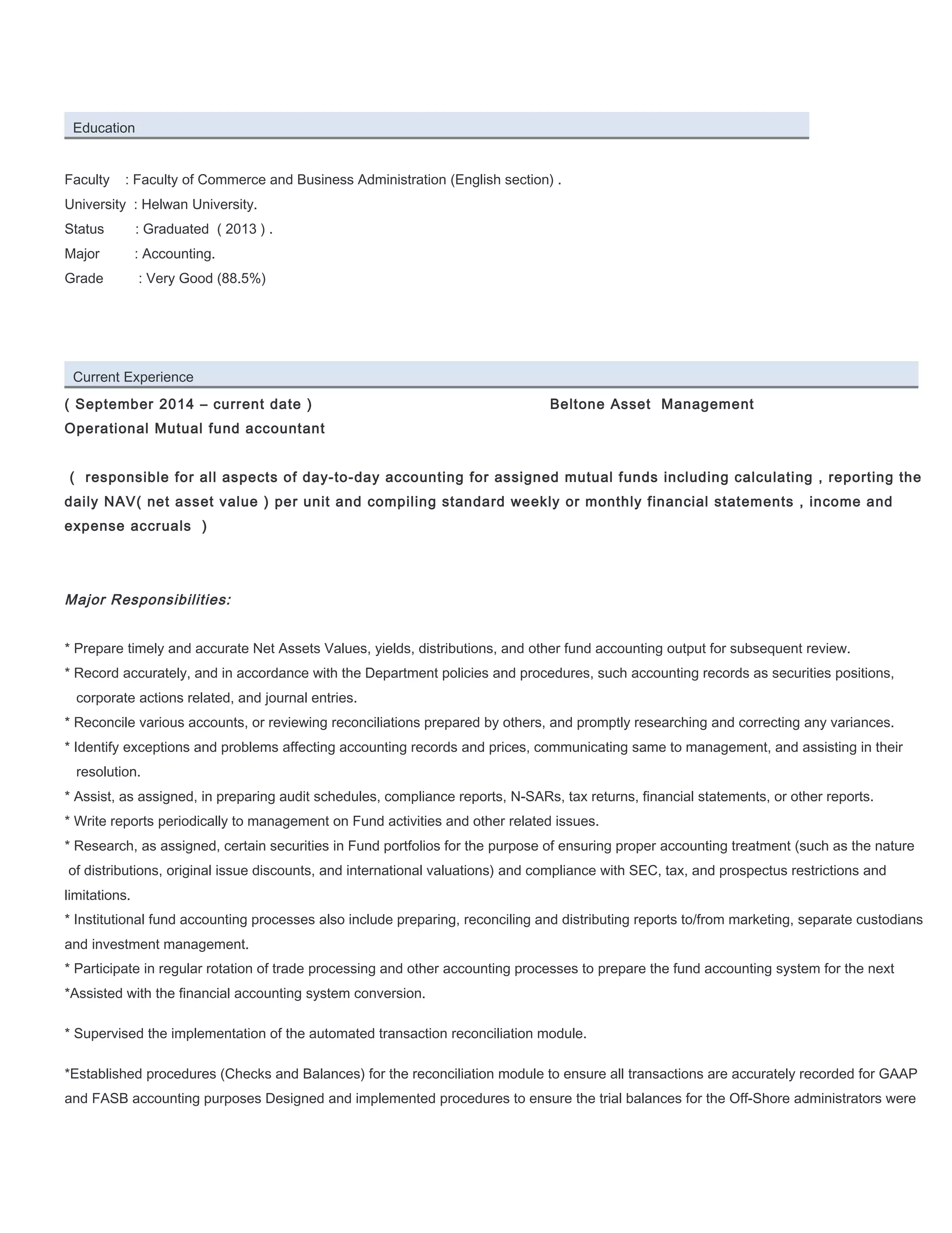 Resume Nour | DOC