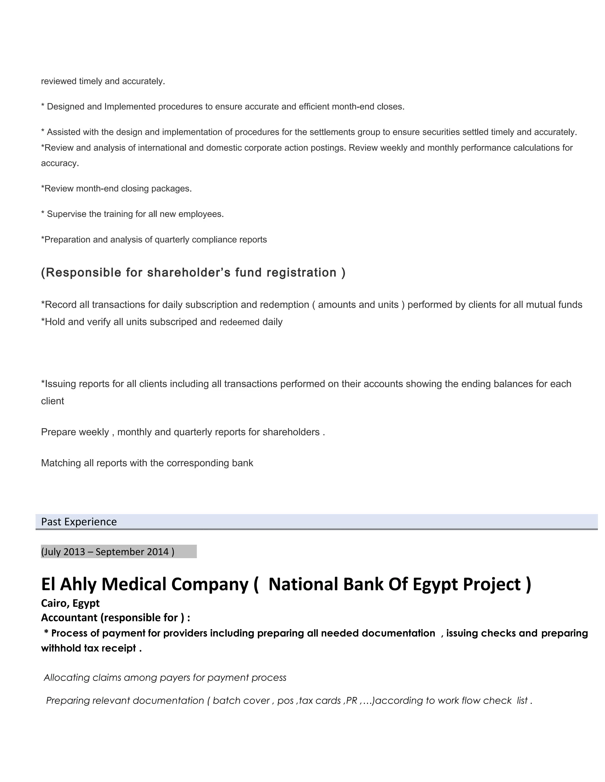 Resume Nour | DOC