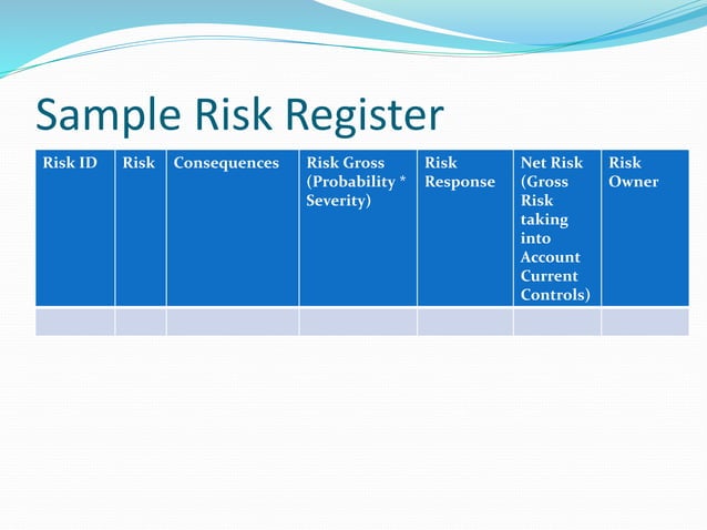 DEVELOPING AN ICT RISK REGISTER | PPT