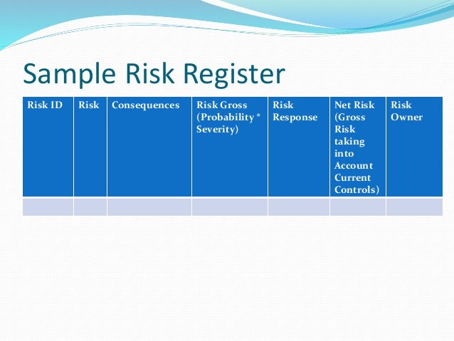 DEVELOPING AN ICT RISK REGISTER