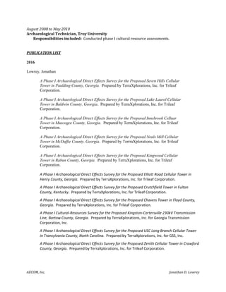 Lowrey AECOM resume | PDF