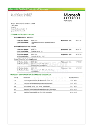 MS_Learning_Transcript | PDF | Computing | Technology & Computing