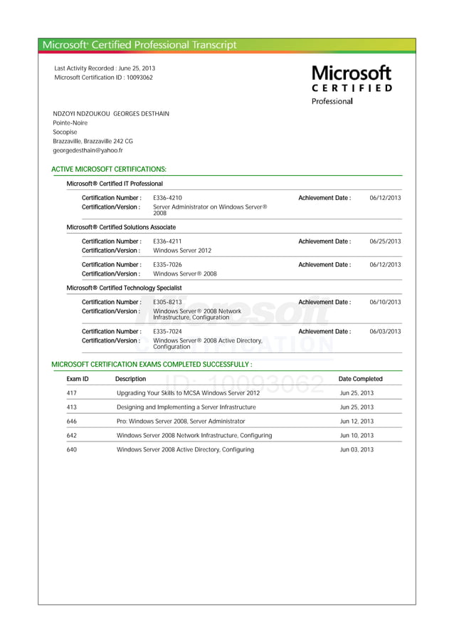 MS_Learning_Transcript | PDF