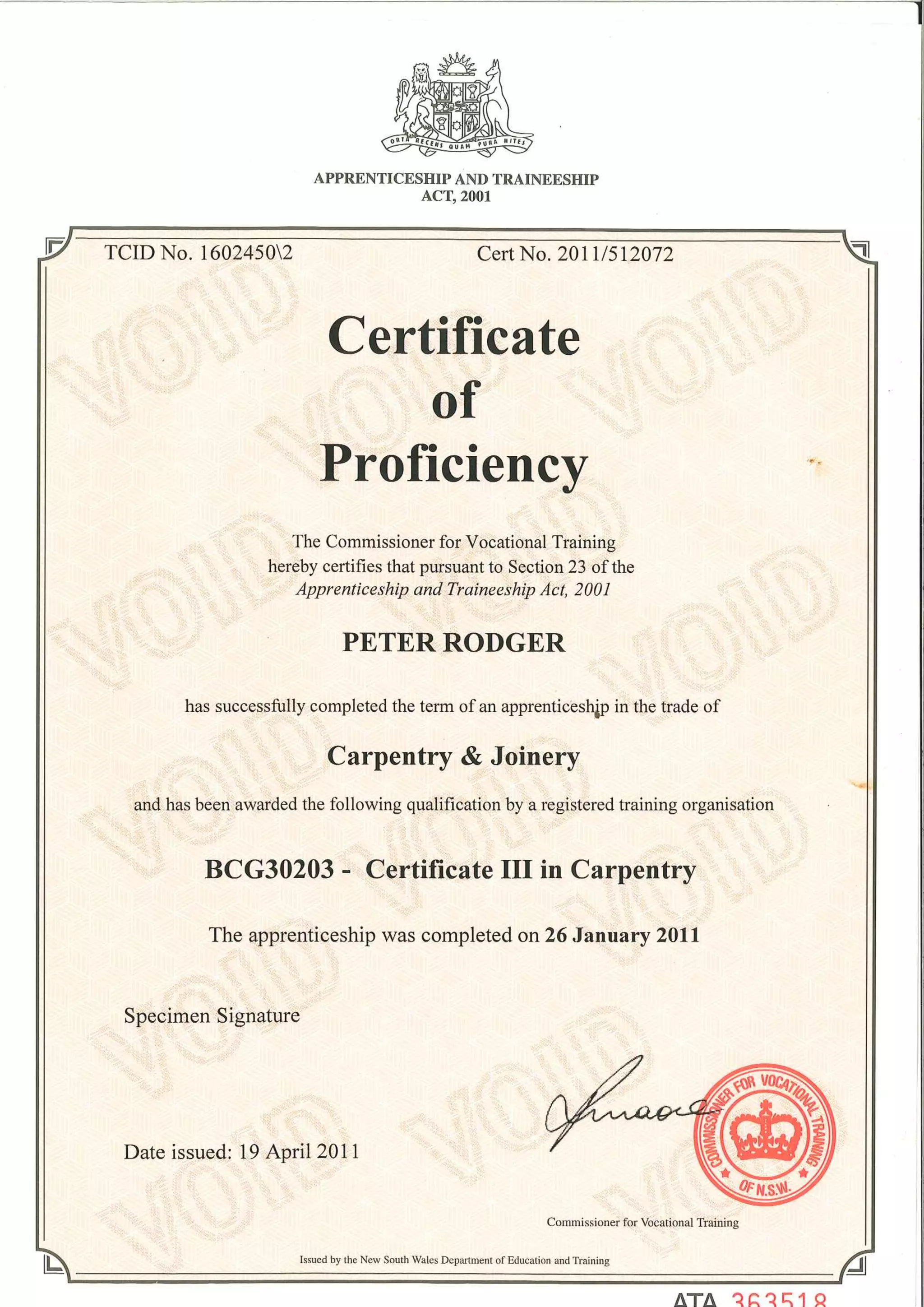 Apprenticeship Certificates | PDF