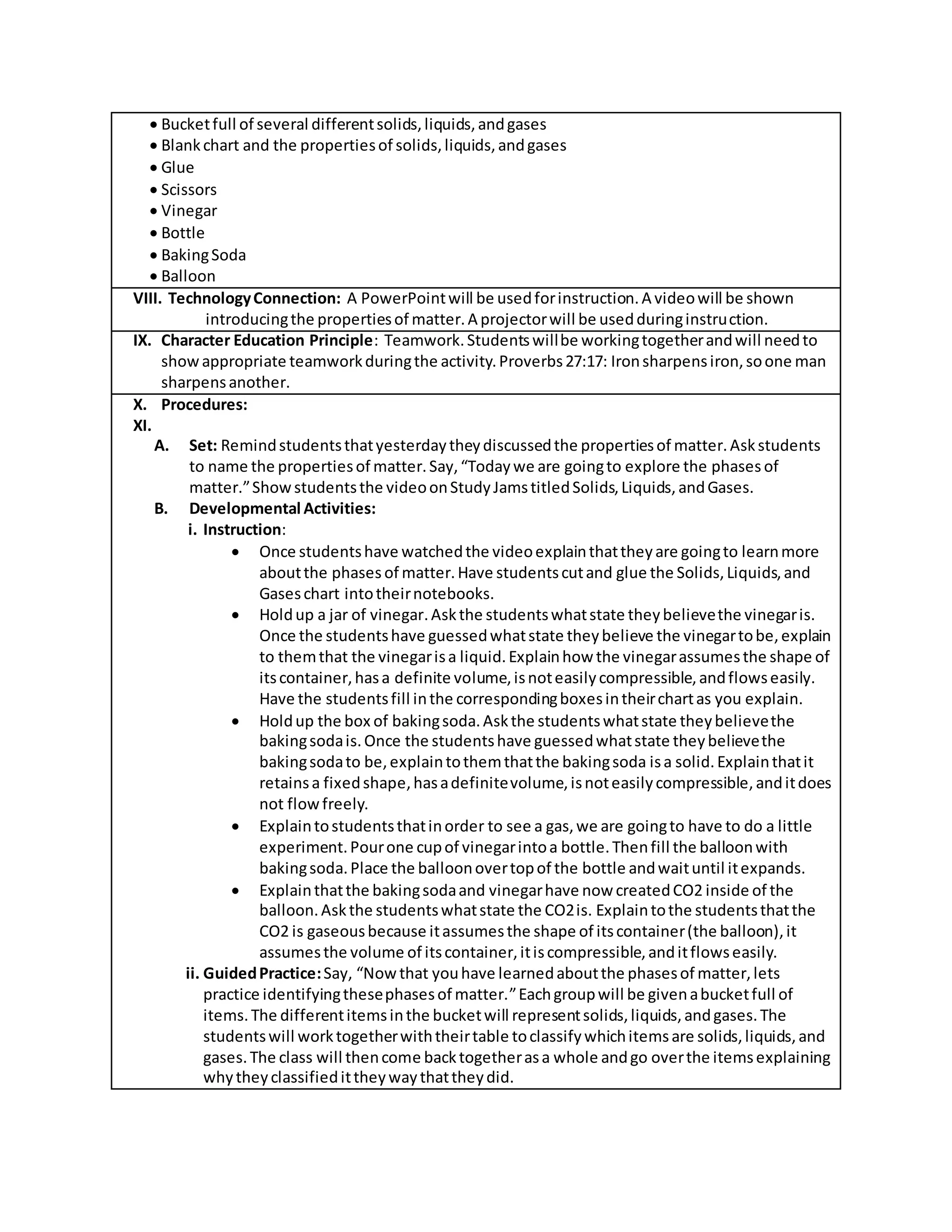 Science Lesson Plan 2 | DOCX