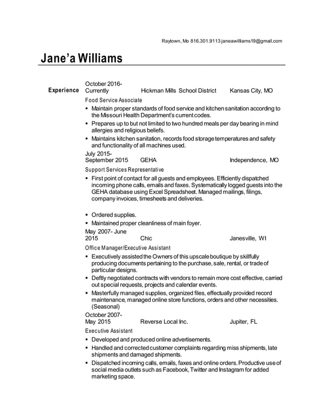 Jane'a's ULTIMATE RESUME | PDF