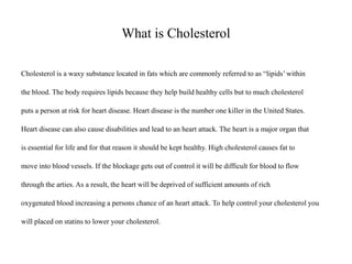 High Cholesterol power point show | PPT