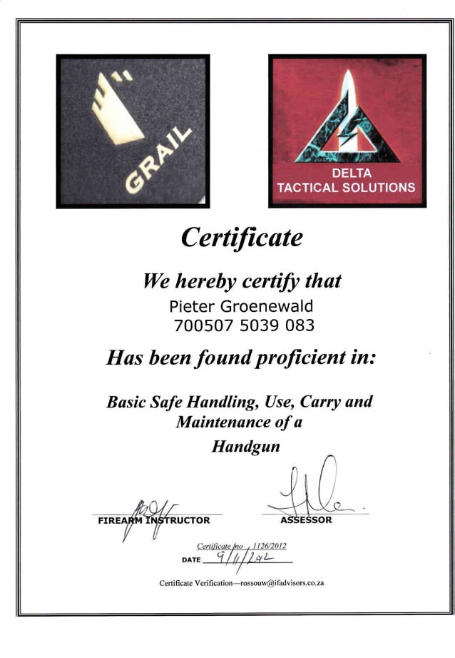 Weapons Proficiency Hand Gun | PDF