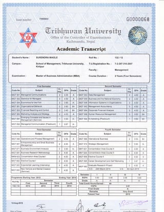 MBA_Transcript | PDF