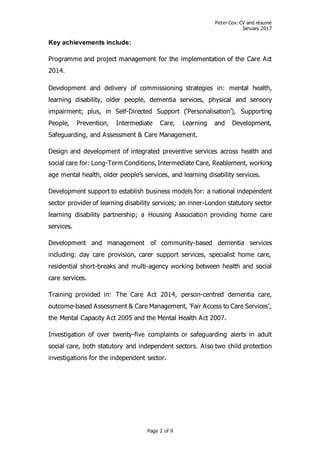 Peter Cox.CV.January.2017