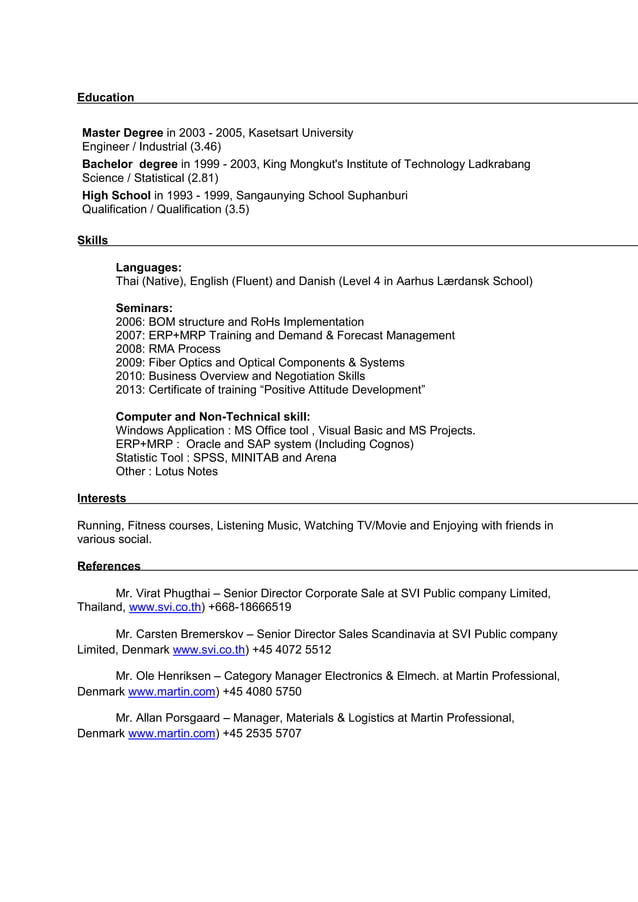 Mrs_Chonticha_Amthip_Mansachs_Resume_29.11.15 | Logistics | Business