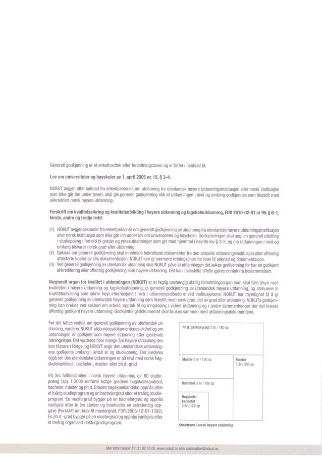 Certifcate fra NOKUT | PDF