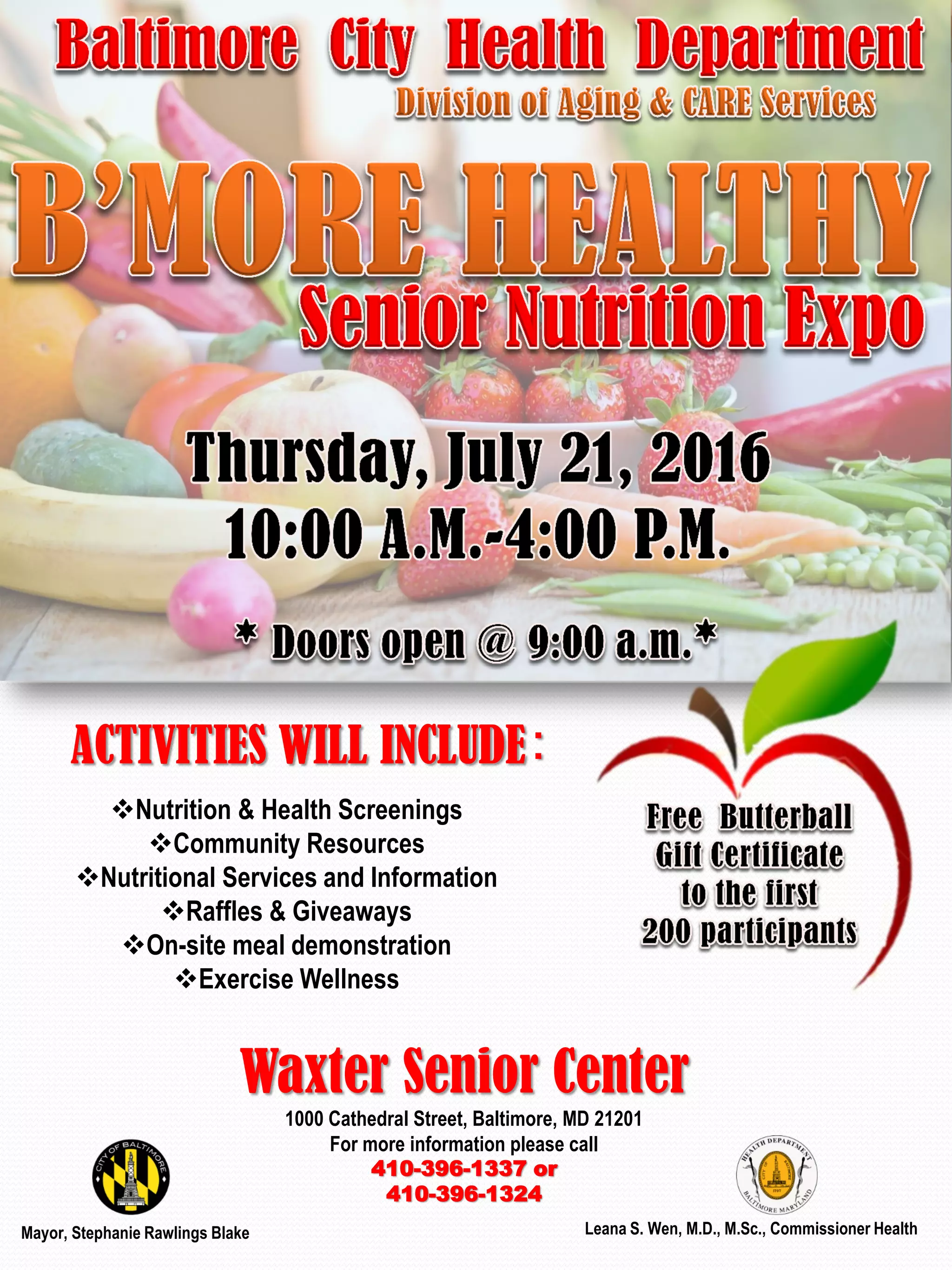 Bmore Healthy Community Health Fair flyer | PDF
