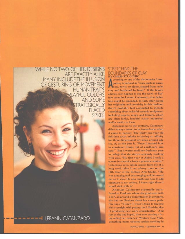 Writing - Profile - Buffalo Spree Magazine | PDF