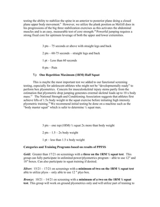Plyometric Case Study | DOC