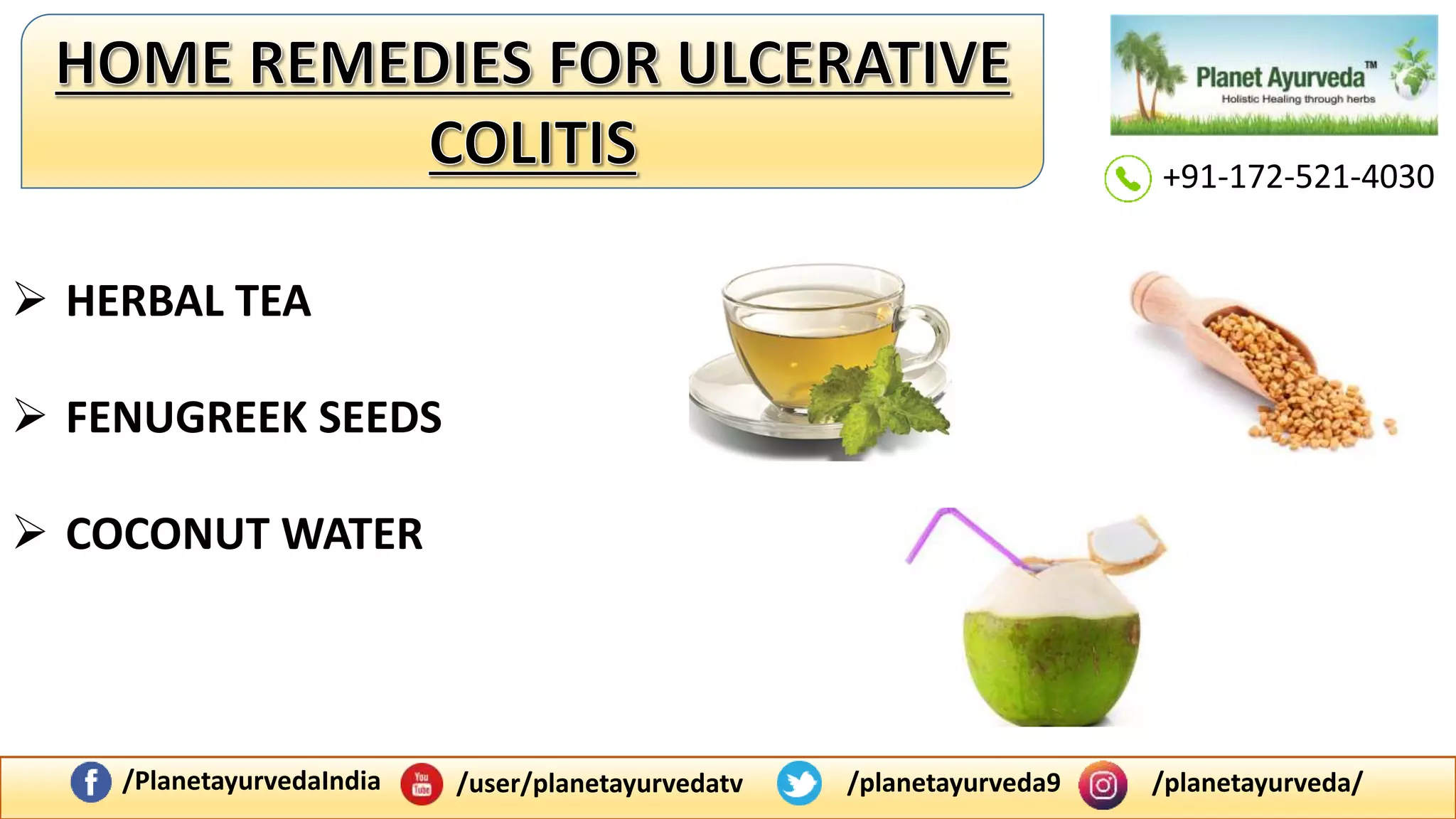 6 best Home Remedies for Ulcerative Colitis Treatment | PPT