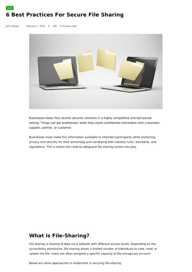 6 Best Practices For Secure File Sharing