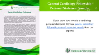 6 Best Samples of Personal Statement in Cardiology | PPTX