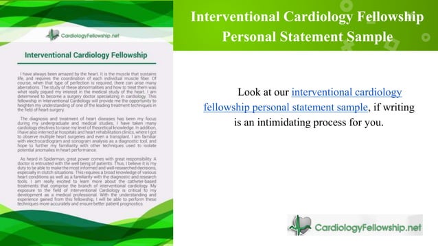 6 Best Samples of Personal Statement in Cardiology | PPTX