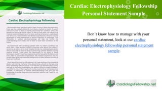 6 Best Samples of Personal Statement in Cardiology | PPTX
