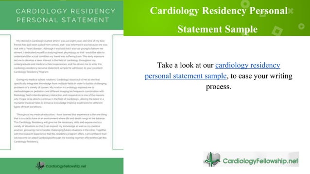6 Best Samples of Personal Statement in Cardiology | PPTX