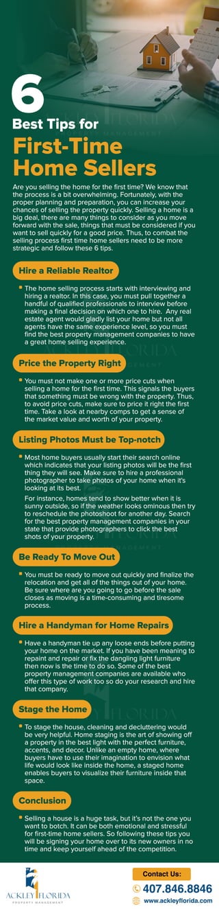 6 best tips for First-Time Home Sellers | PDF
