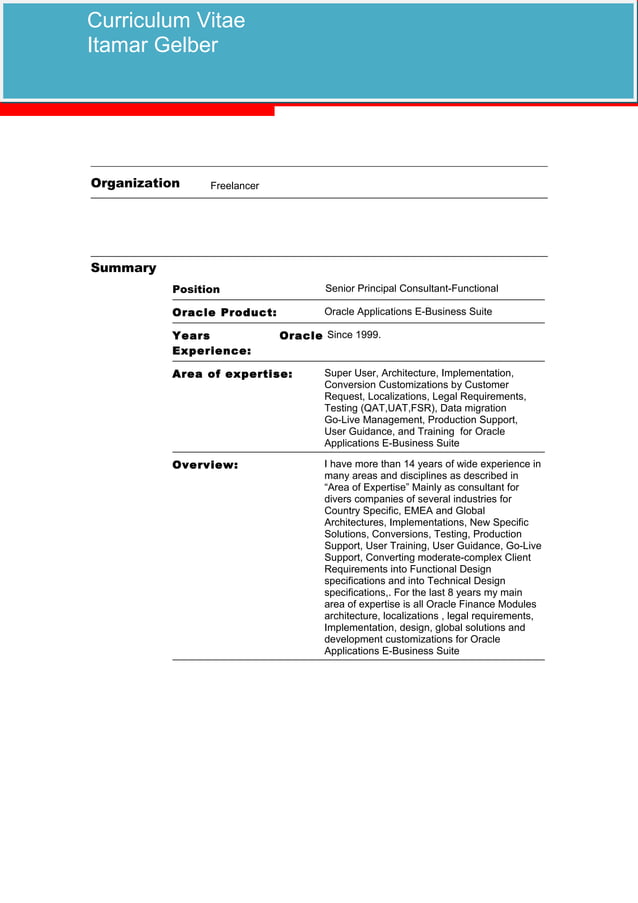 Curriculum Vitae v 7.0- Itamar Gelber | PDF