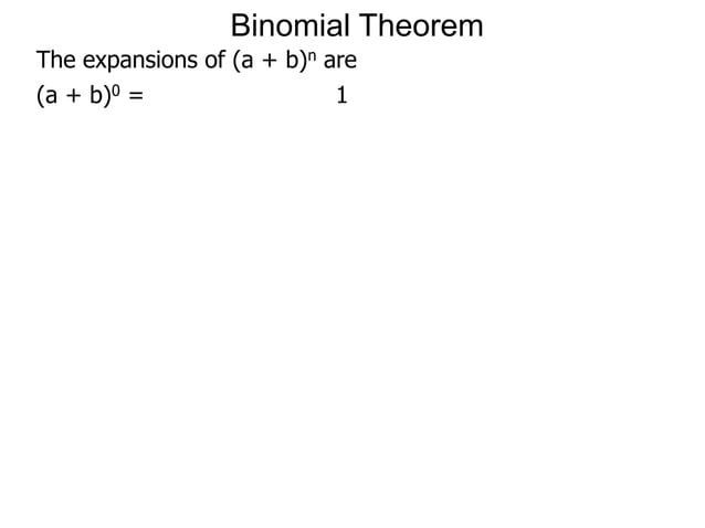 6 binomial theorem | PPT