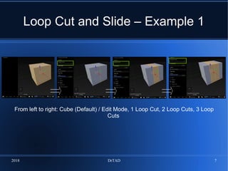 DrTAD 6 Blender software. Loop Ssubdivide. Loop Cut and Slide | PPT