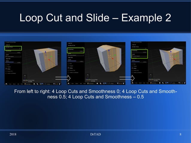 DrTAD 6 Blender software. Loop Ssubdivide. Loop Cut and Slide | PPT