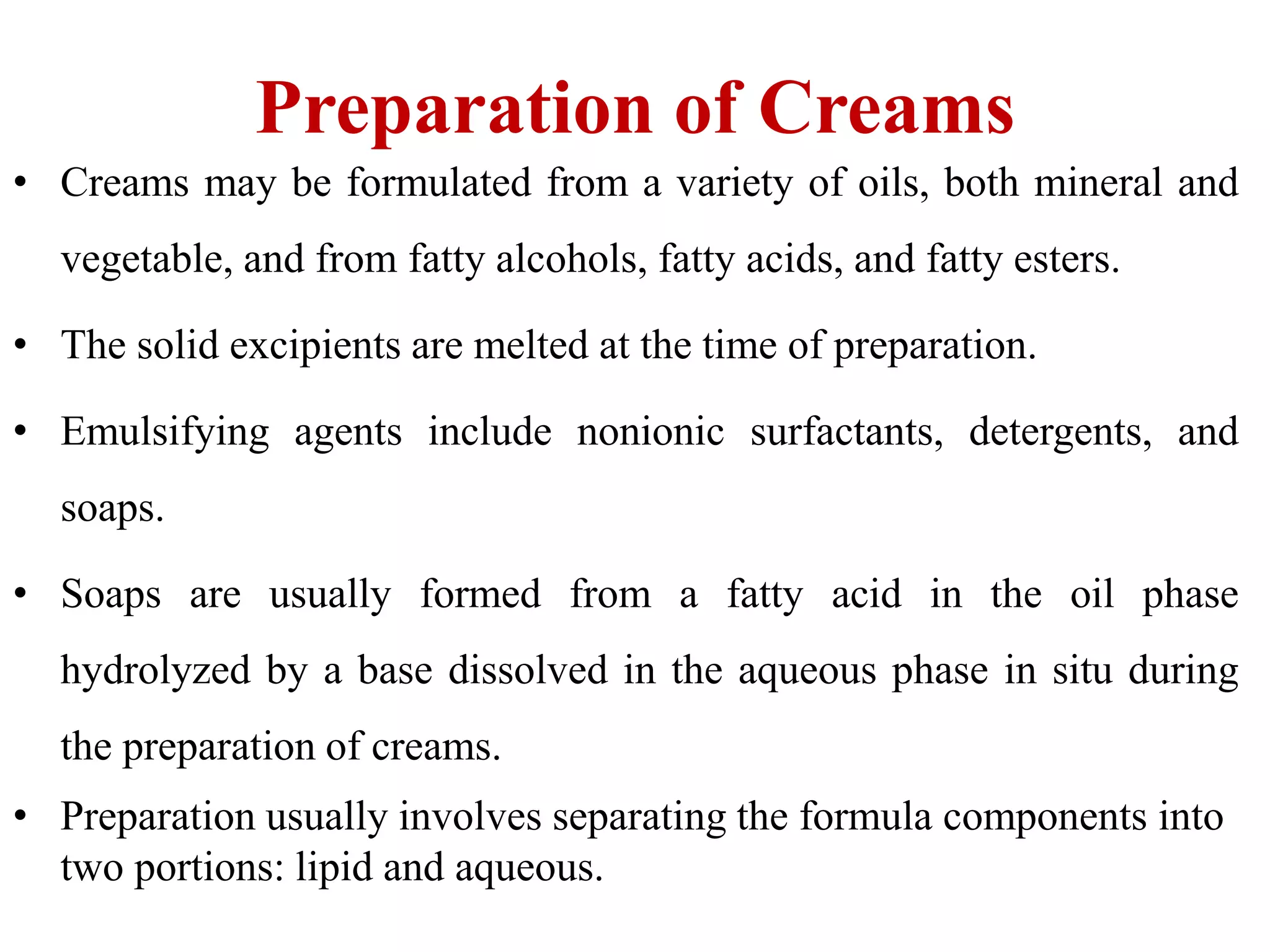 6b manufacture of ointments and creams | PPTX
