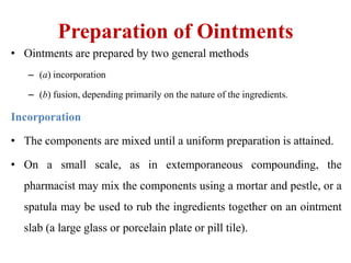 6b manufacture of ointments and creams | PPTX