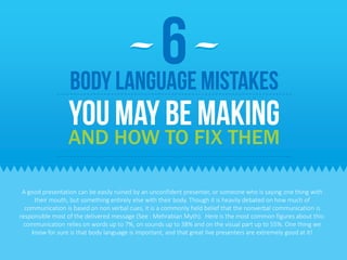 6 Body Language Mistakes You May Be Making | PDF
