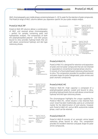 SGE ProteCol HPLC Columns Brochure | PDF