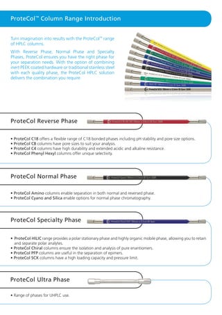 SGE ProteCol HPLC Columns Brochure | PDF