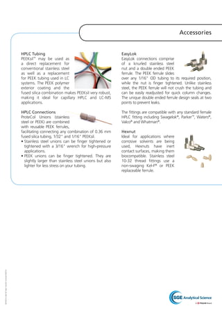 SGE ProteCol HPLC Columns Brochure | PDF