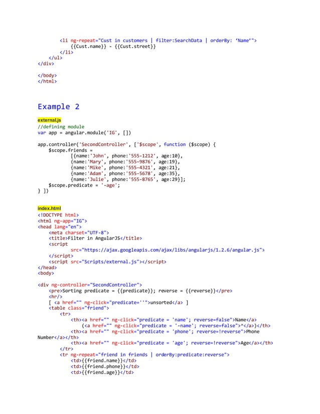 Built in filters | PDF