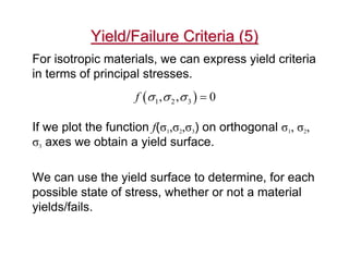 6b_Yield-failure criteria. give the overview of material with graph | PPT