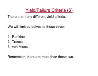6b_Yield-failure criteria. give the overview of material with graph | PPT