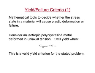 6b_Yield-failure criteria. give the overview of material with graph | PPT