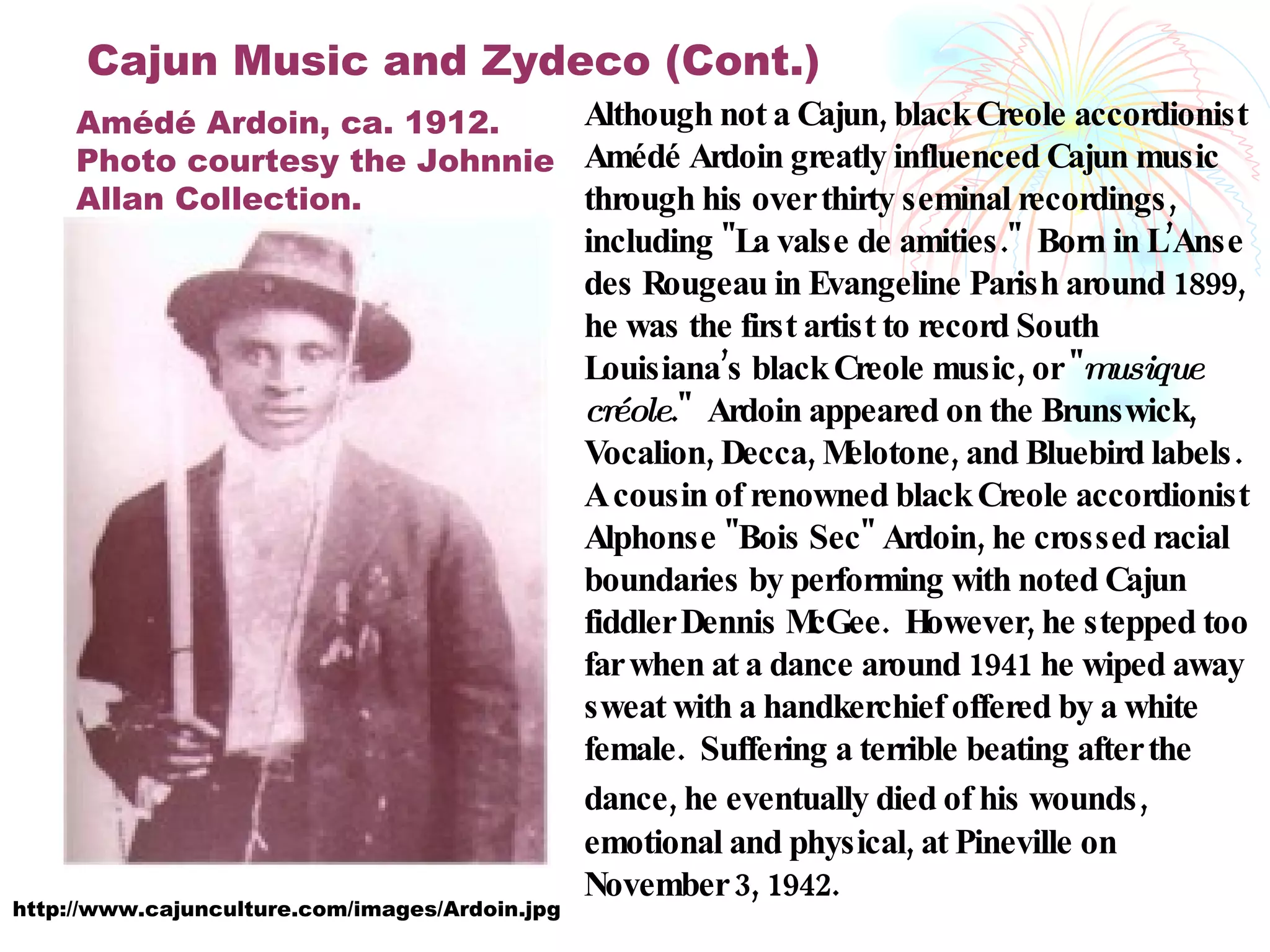 6 C. Cajun And Native American Music | PPT