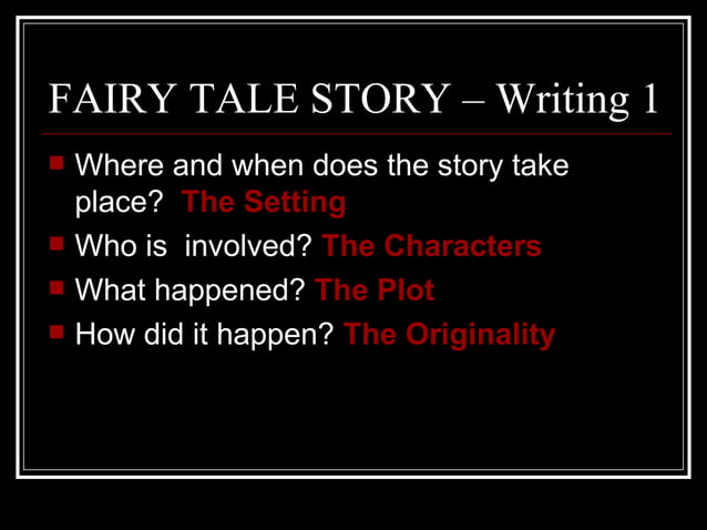 A fairy tale story | PPT